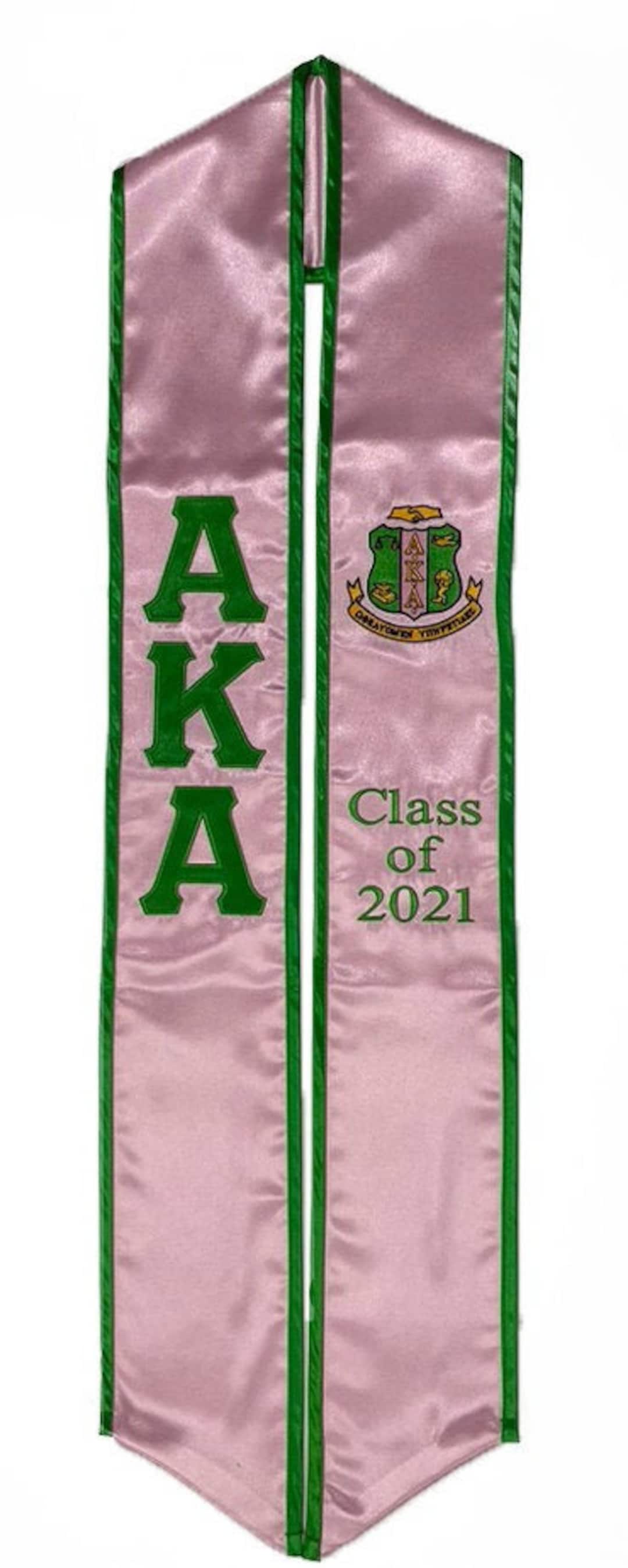 Alpha Kappa Alpha Graduation Sash Stole - Etsy