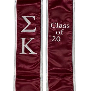 Sigma Kappa Graduation Sash Stole | Etsy