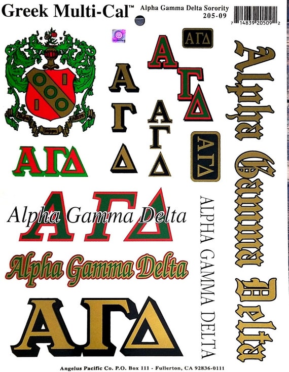 Alpha Gamma Delta Multical Sticker - Etsy