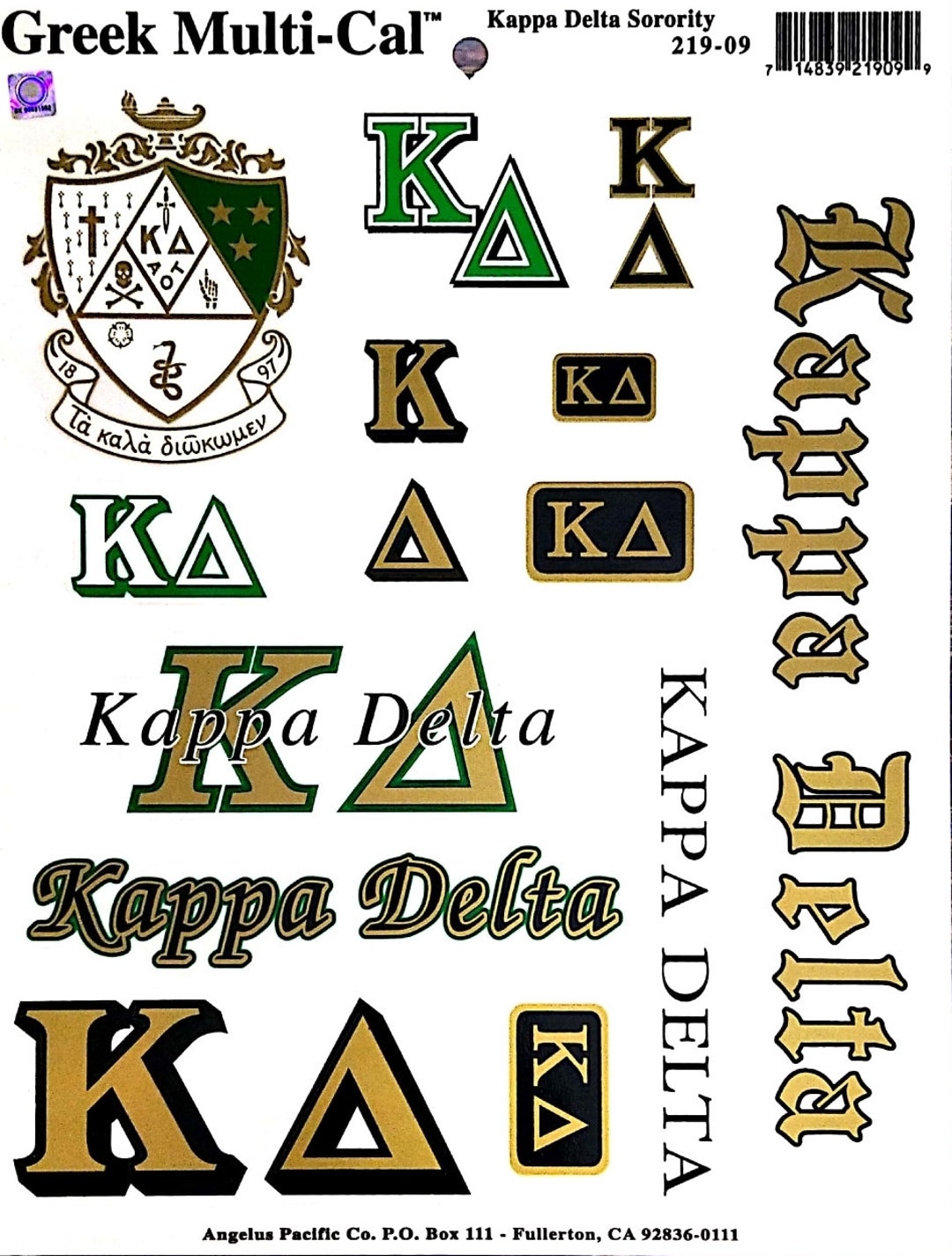 Kappa Delta Multical Sticker - Etsy