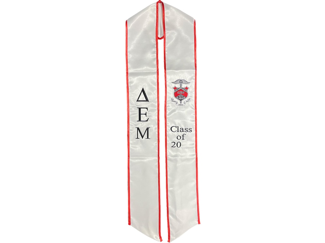 Delta Epsilon Mu Graduation Sash Stole - Etsy