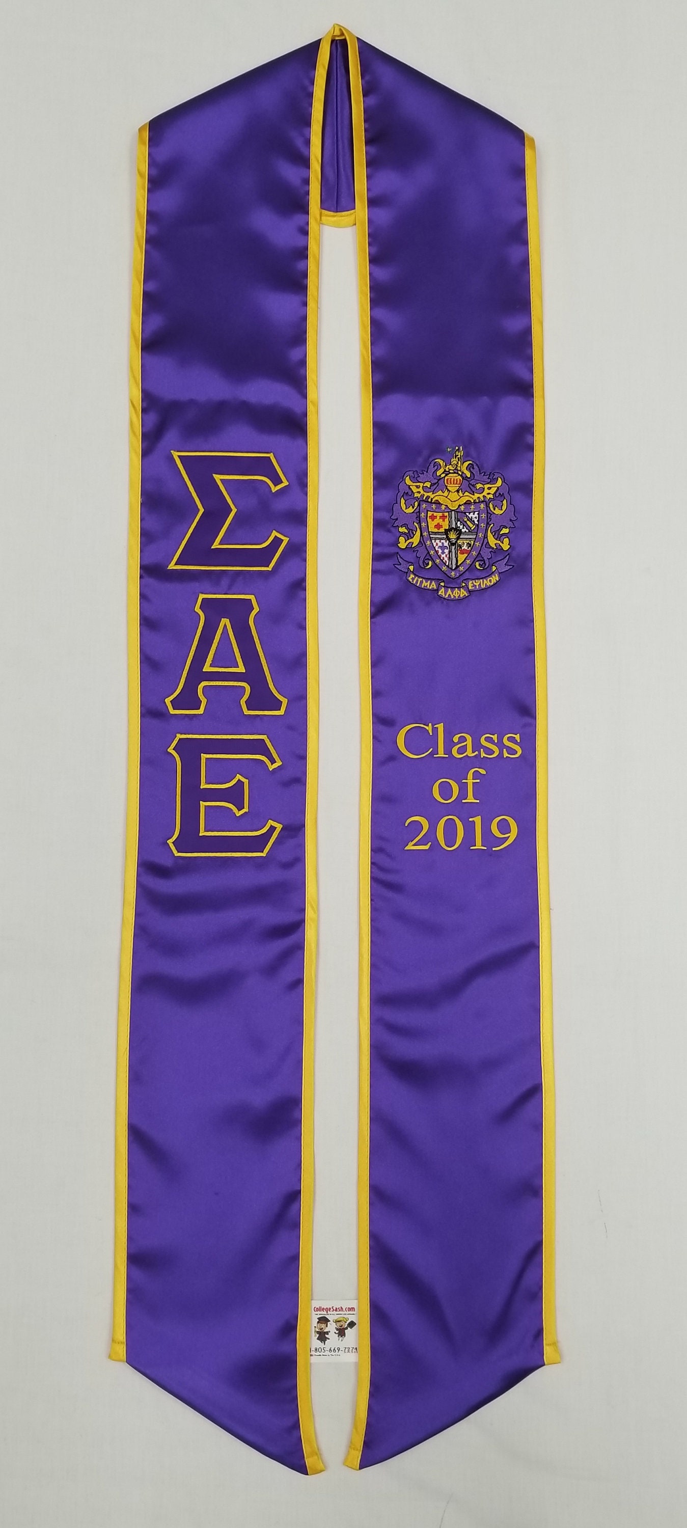 Sigma Alpha Epsilon Graduation Sash Stole - Etsy