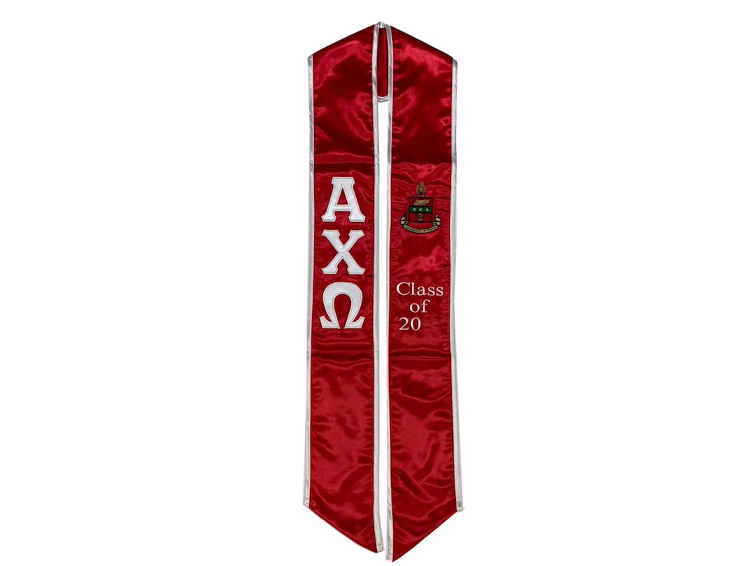 Alpha Chi Omega Graduation Stole Sash - Etsy