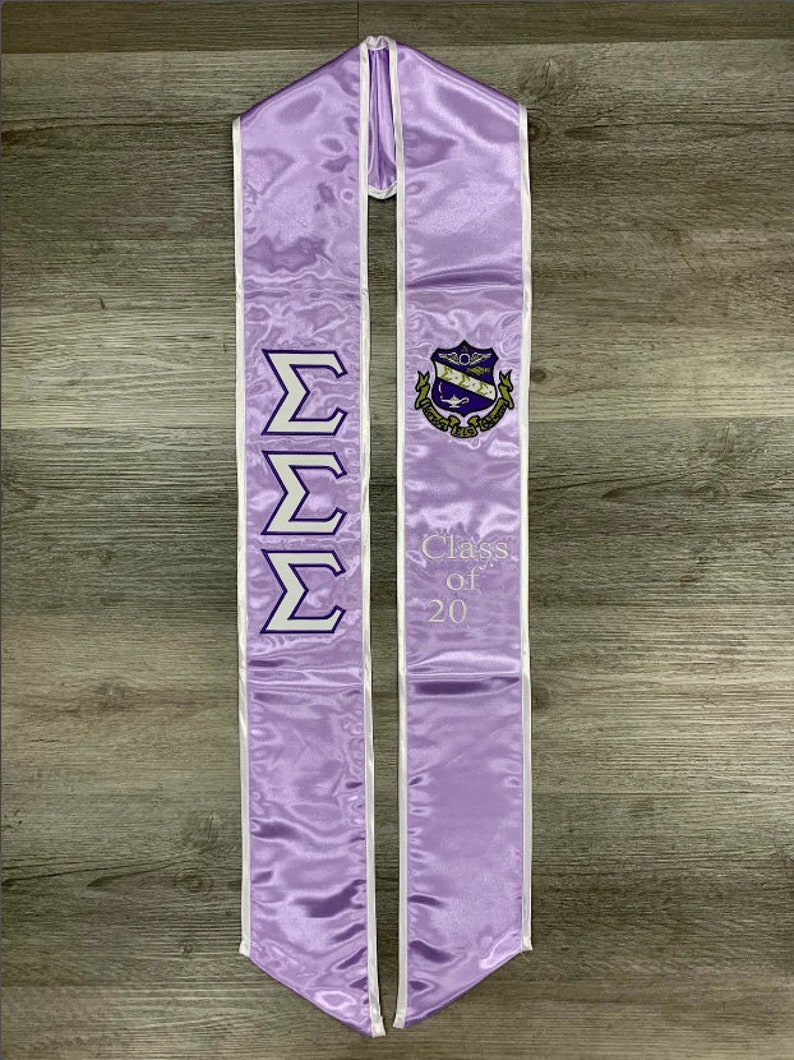 Sigma Sigma Sigma Graduation Sash Stole - Etsy