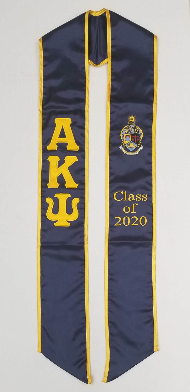 Alpha Kappa Psi Graduation Stole Sash navy - Etsy