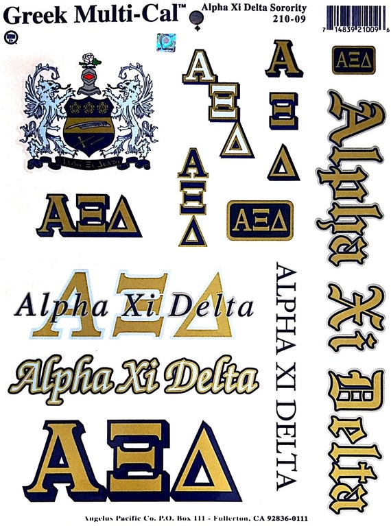Alpha Xi Delta Multical Sticker - Etsy