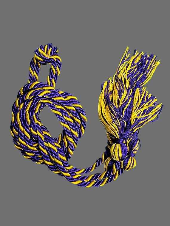 Graduation Cord / Honor Cords Intertwined Purple and Gold | Etsy