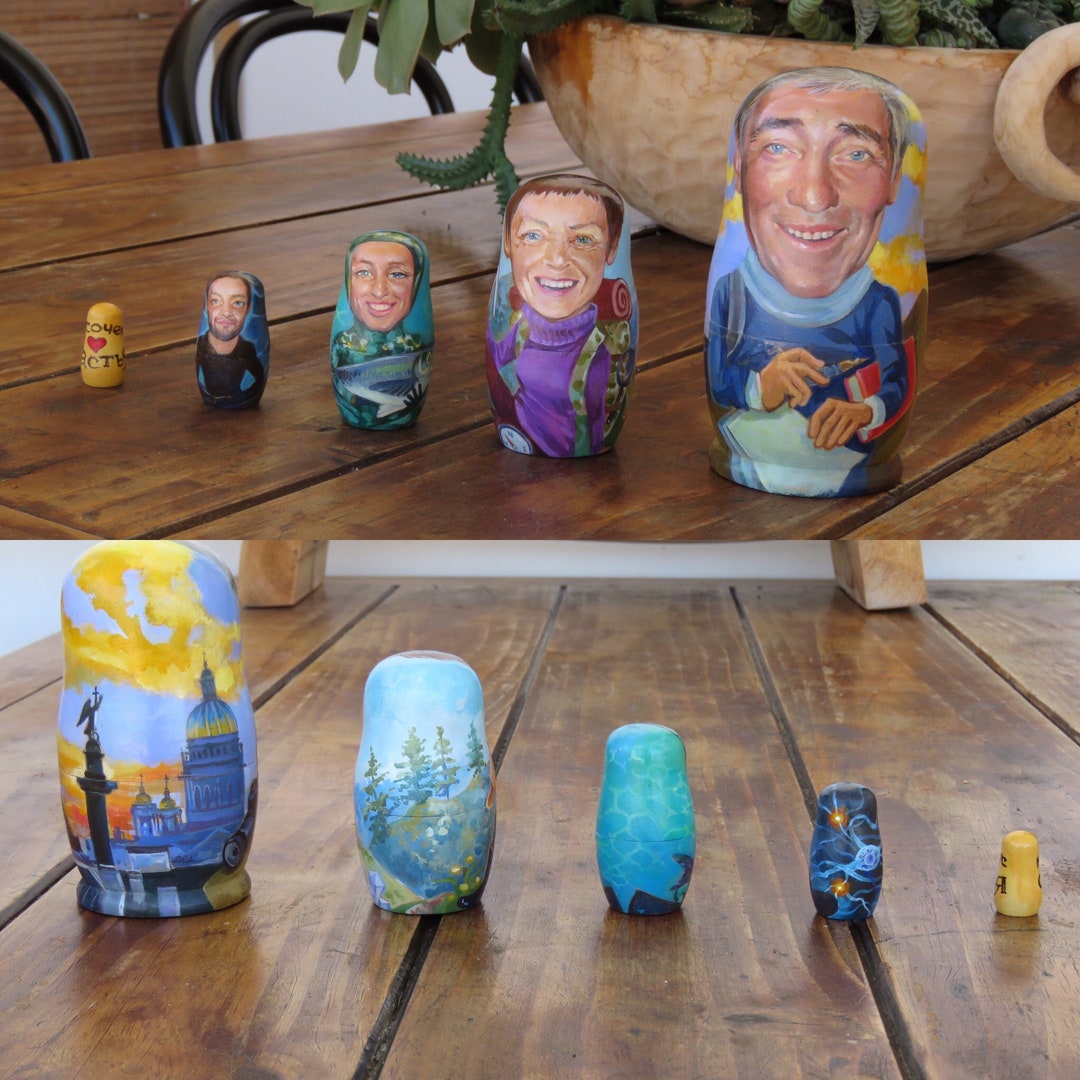 Custom Matryoshka Doll Portraits From a Photo. 100% Hand-painted ...