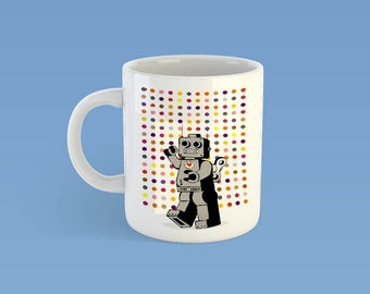Robot mug | Etsy