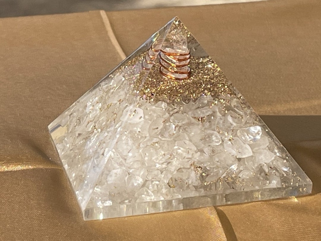 Orgonite EMF Protection Clear Quartz Pyramid With FREE Pendulum - Etsy