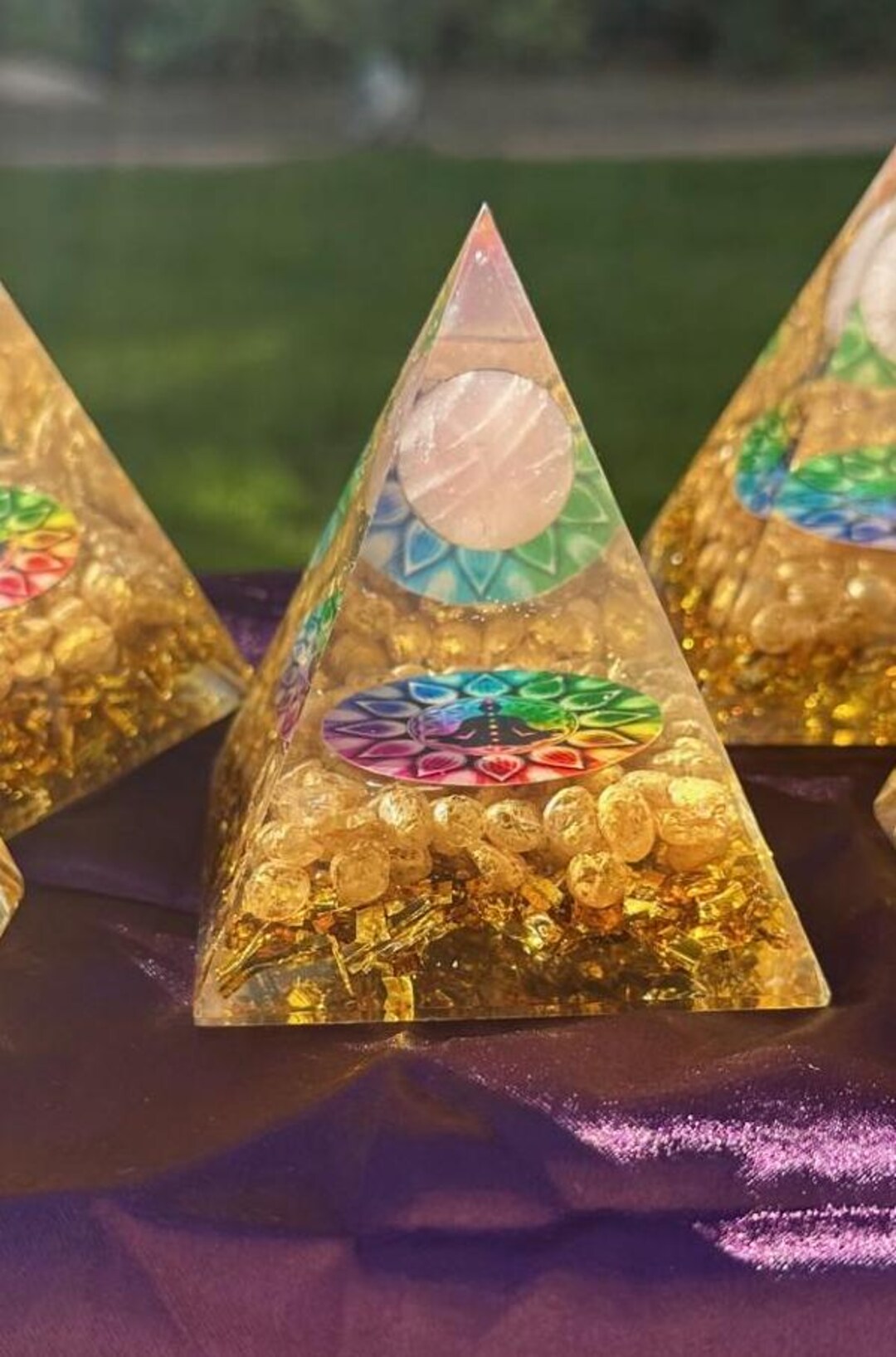 Handcrafted Orgone Energy Pyramids - Chakra Design & Healing Stones ...