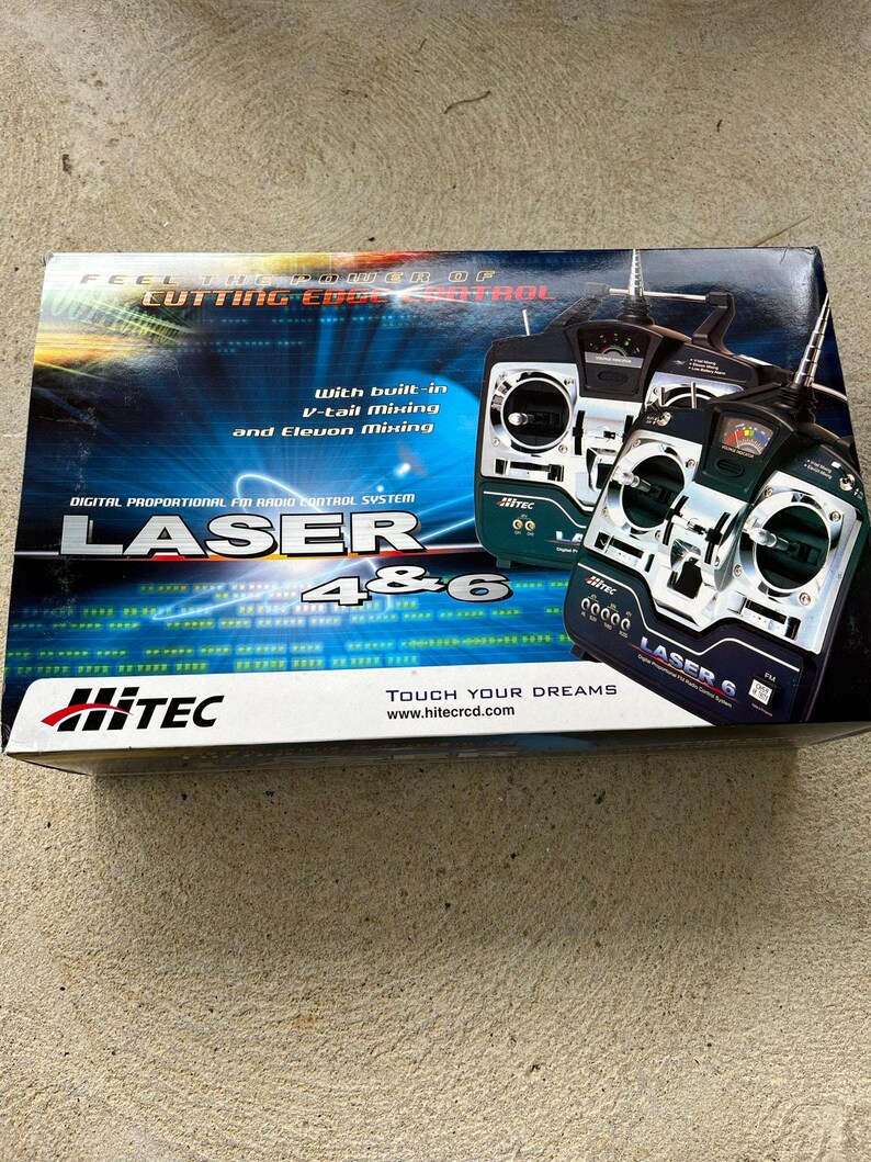 Hitech Laser 4 FM Channel Radio Control System Rctransmitter Plane ...