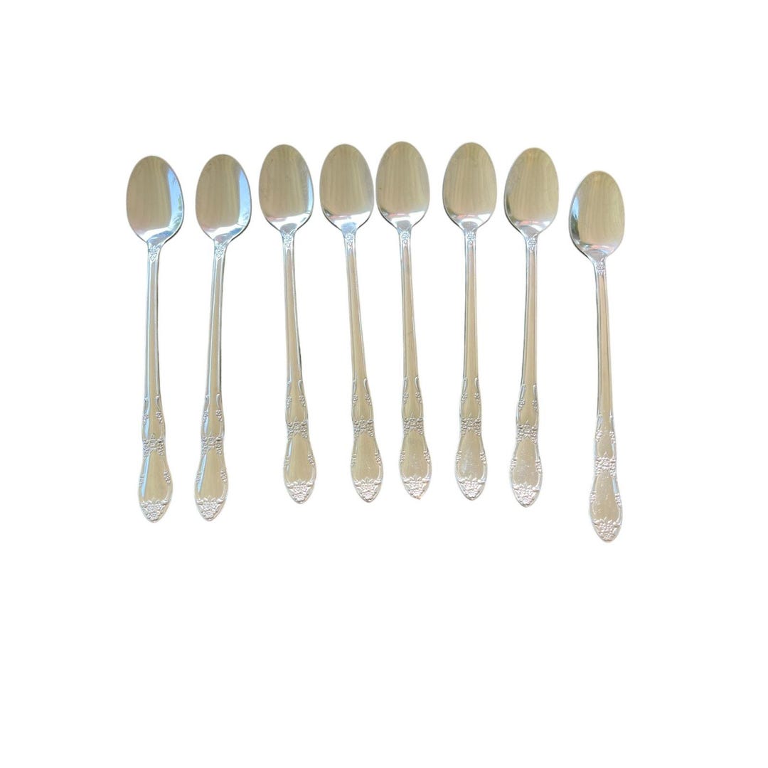 Oneida WM Rodgers Stainless Ice Tea Spoons Set of 8 - Etsy