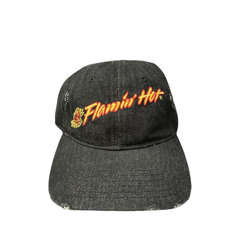 Flaming Hot Cheetos Denim Hat; Official Licensed, Black, Adjustable-nwt ...