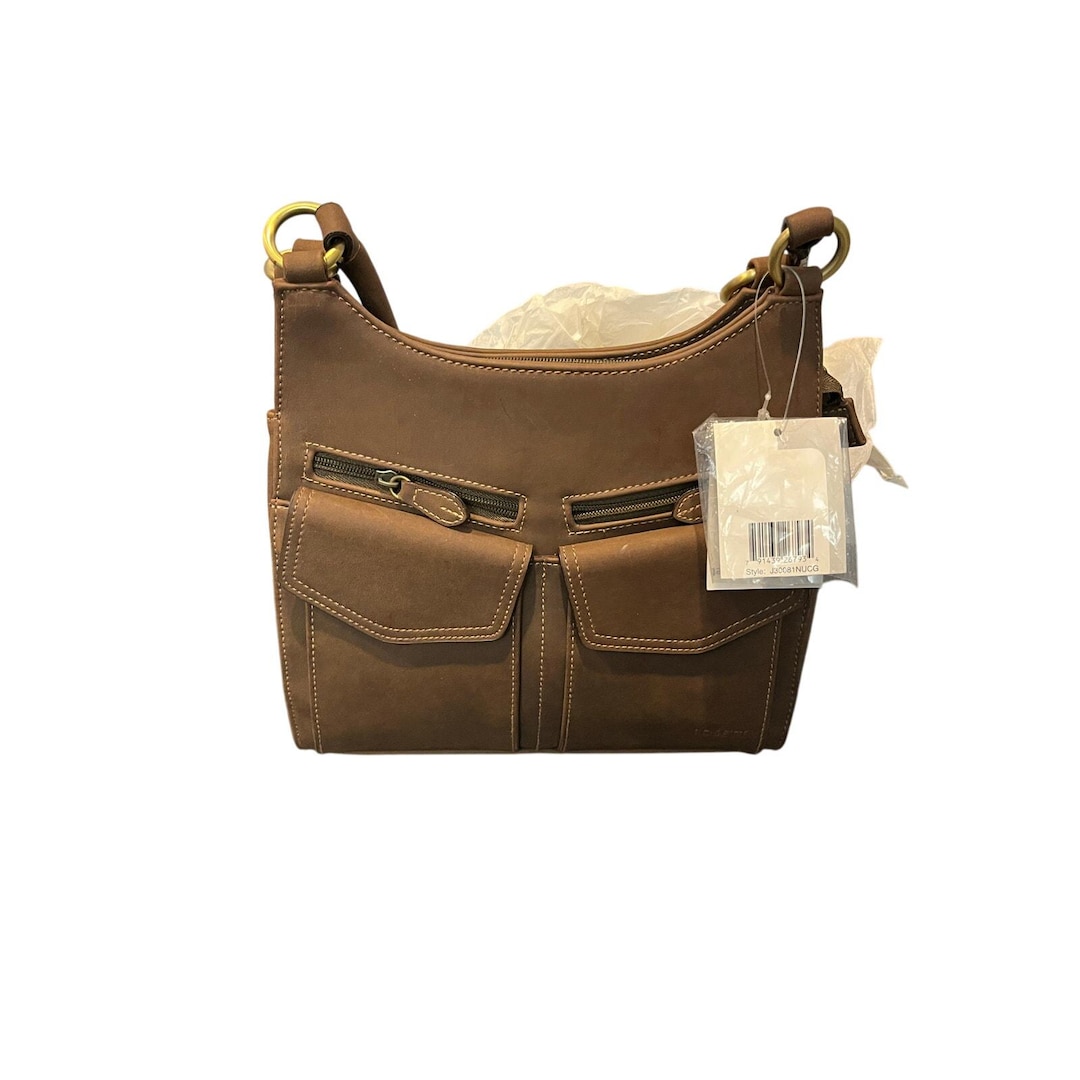 Rosetti Brown Faux Leather Shoulder Bag Satchel With Removable Wallet ...