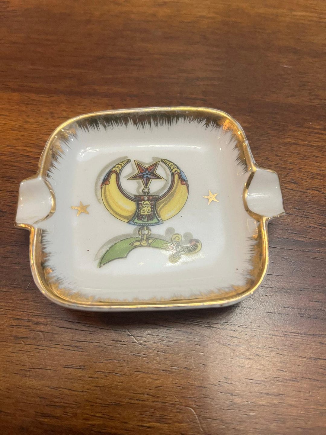 Shriner Emblem Decorated Ceramic Ashtray- NOS - Etsy