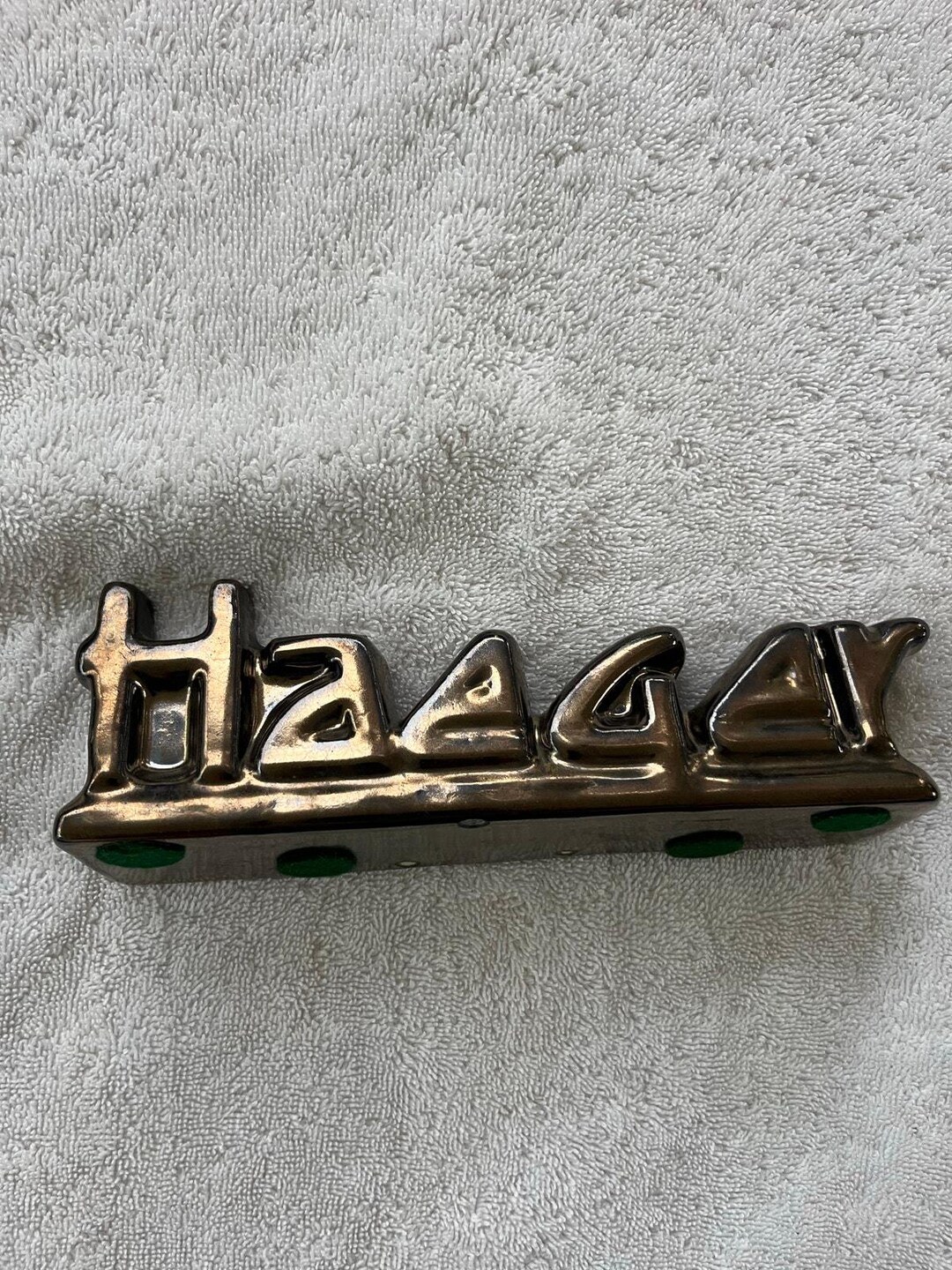 Haeger Pottery Floral LOGO Shelf Display - Bronze Metallic - Etsy