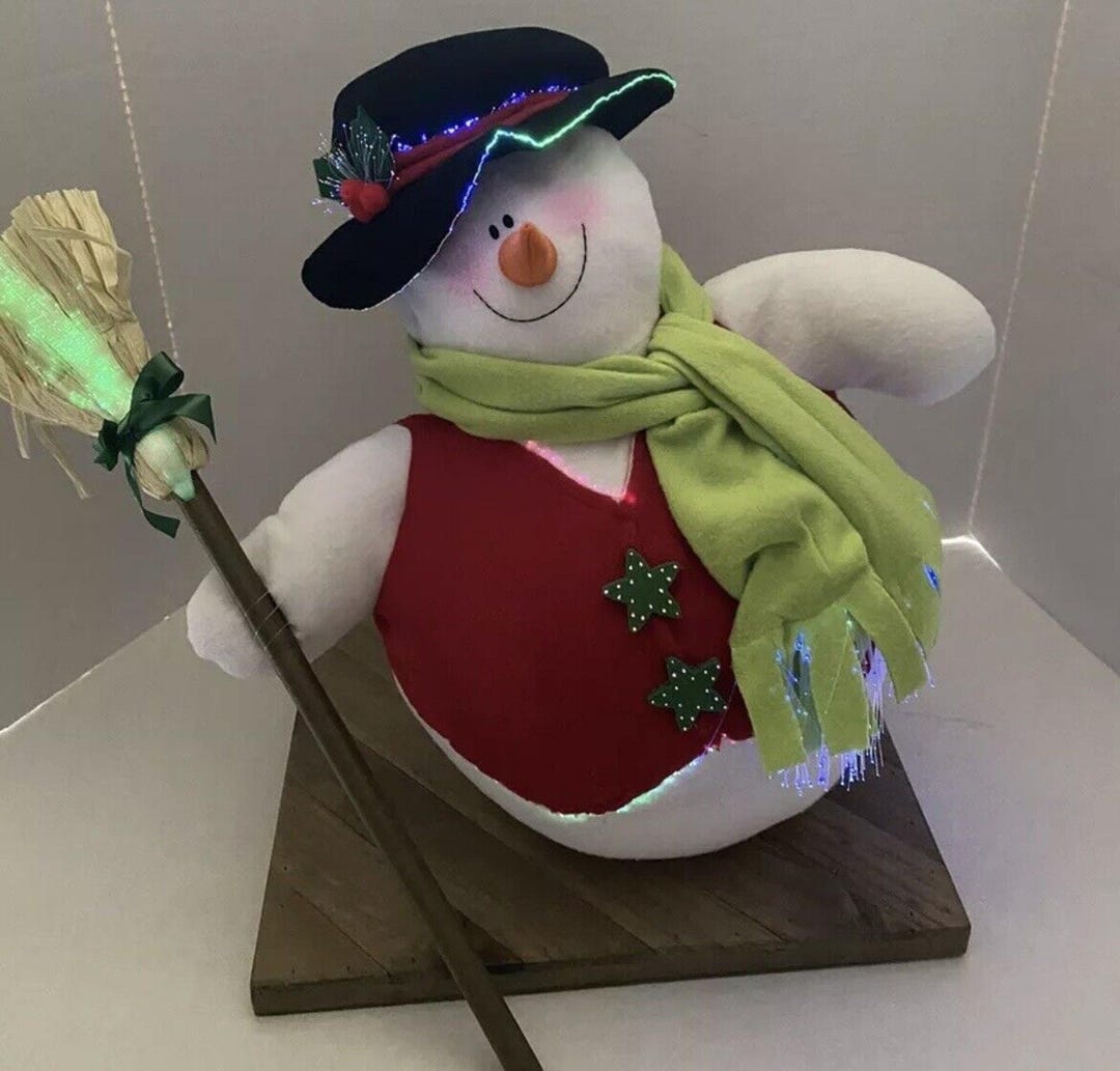 Vintage Avon Twinkling Fiber Optic Friends Snowman Inflatable Jolly 20 ...