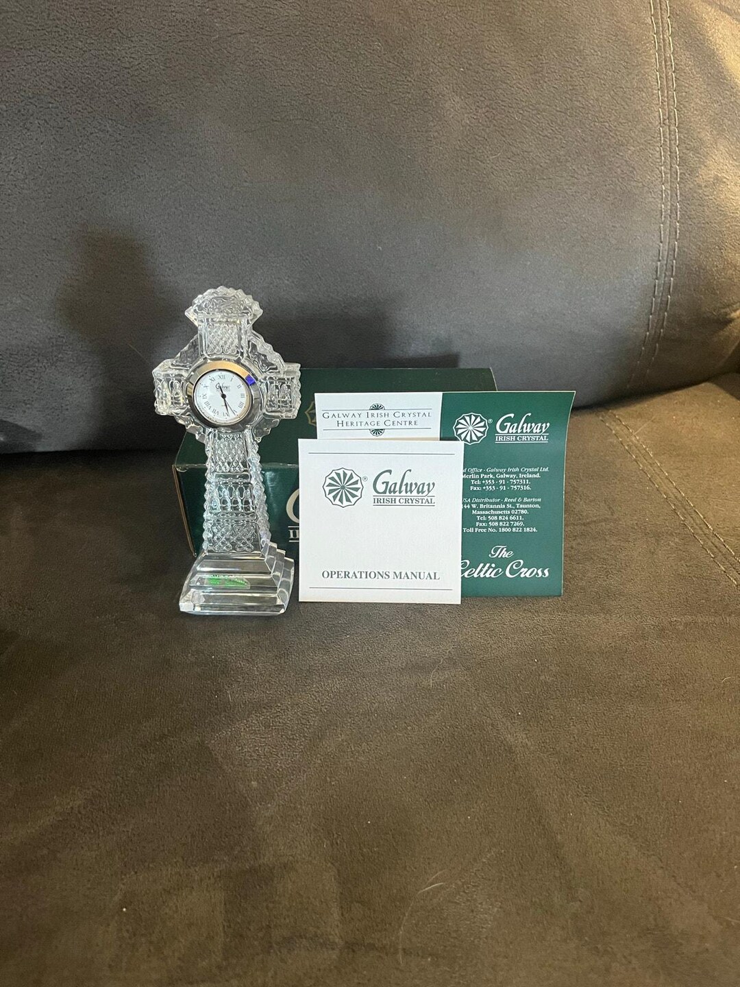 Galway Irish Crystal Celtic Cross With Clock-nib - Etsy