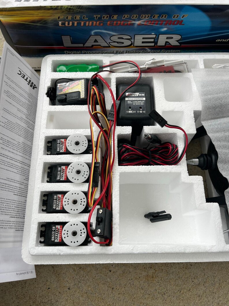 Hitech Laser 4 FM Channel Radio Control System Rctransmitter Plane ...