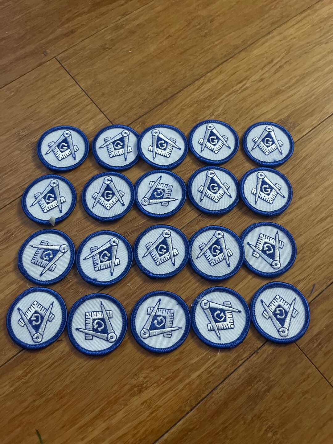 Masonic / Freemason PATCH 3" Round, White & Blue- Lot of 20-NOS - Etsy