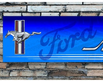 Ford Mustang Logo Banner Vinyl Garage Signoffice or - Etsy