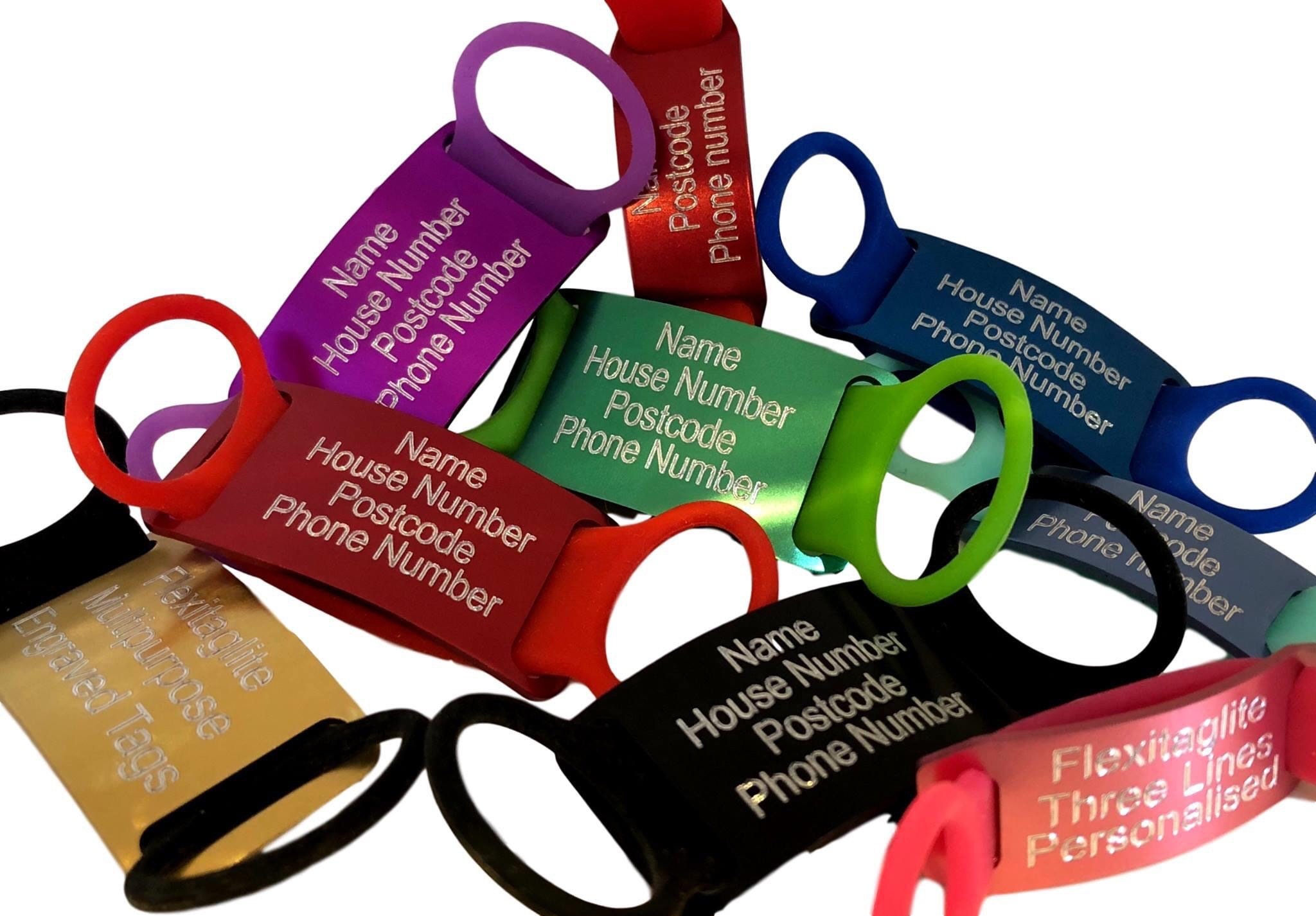 Flexitags Large Fully Anodised Aluminium Slide on Pet Tags - Etsy UK