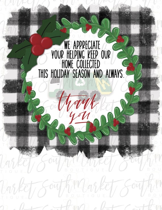 Printable Tags for Garbage Men | Etsy