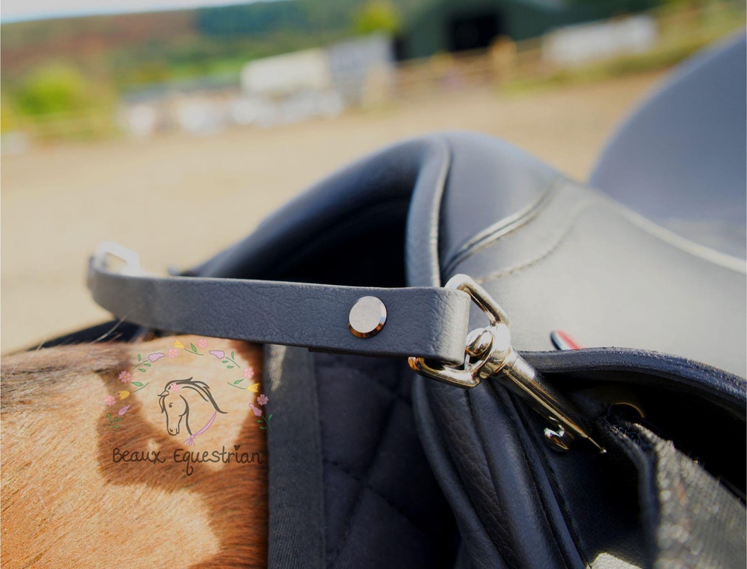 Saddle Grab Strap | Black Biothane | Balance Strap | Horse Riding ...
