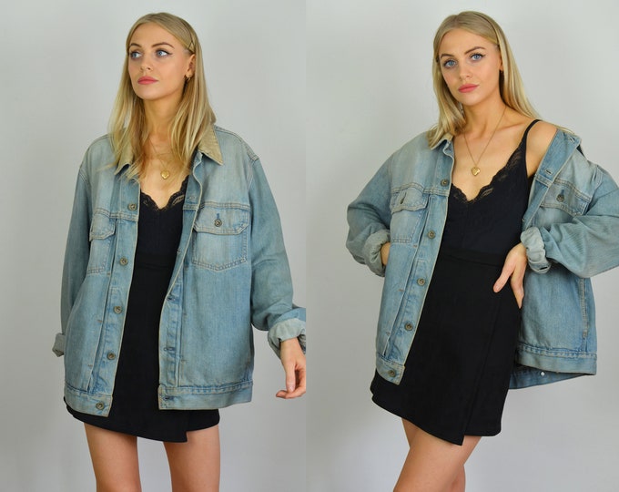 LEVI'S Vintage 90s Light Blue Oversize Denim Jacket - Etsy