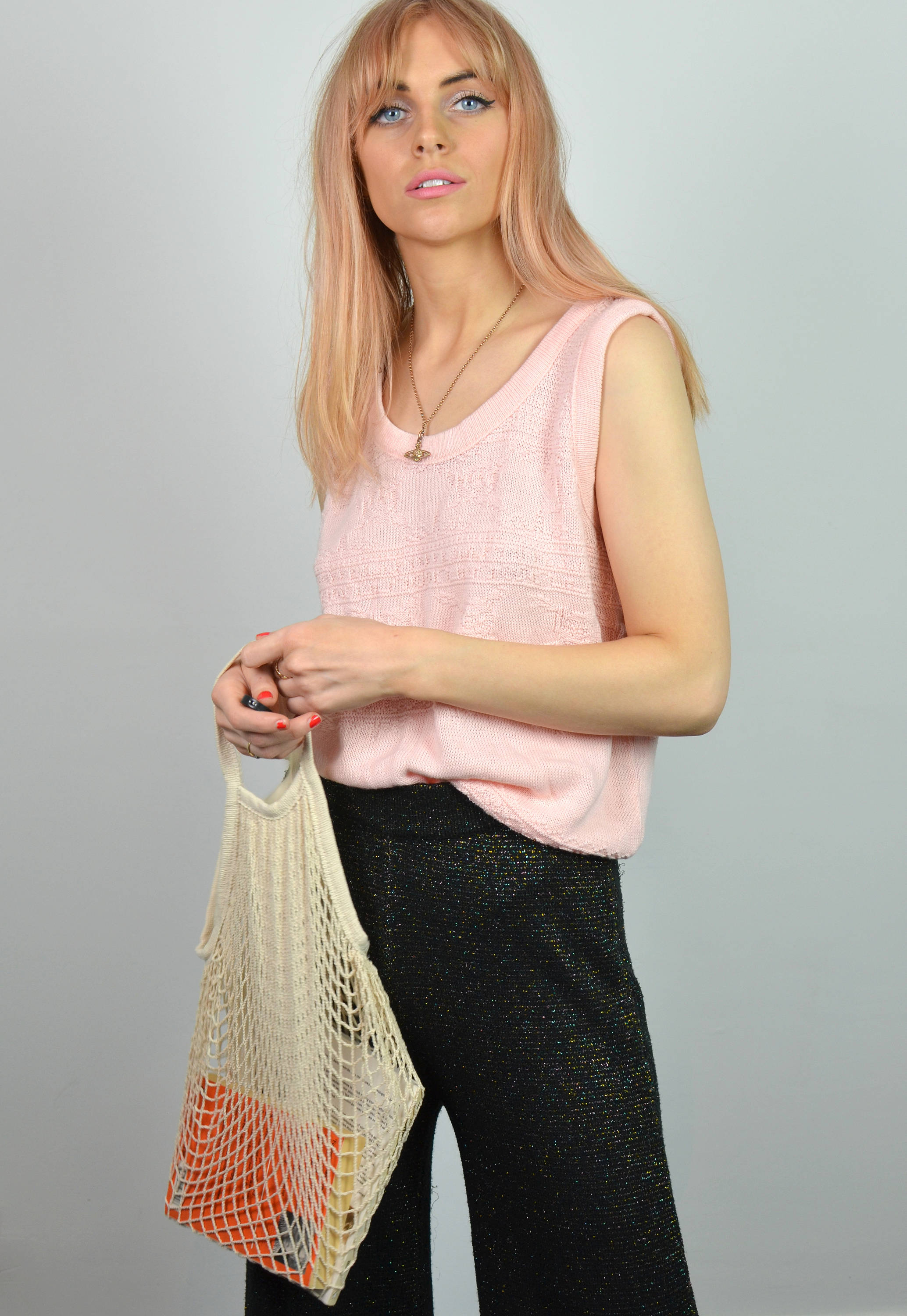 Retro White String / Net Reusable Tote Bag - Etsy