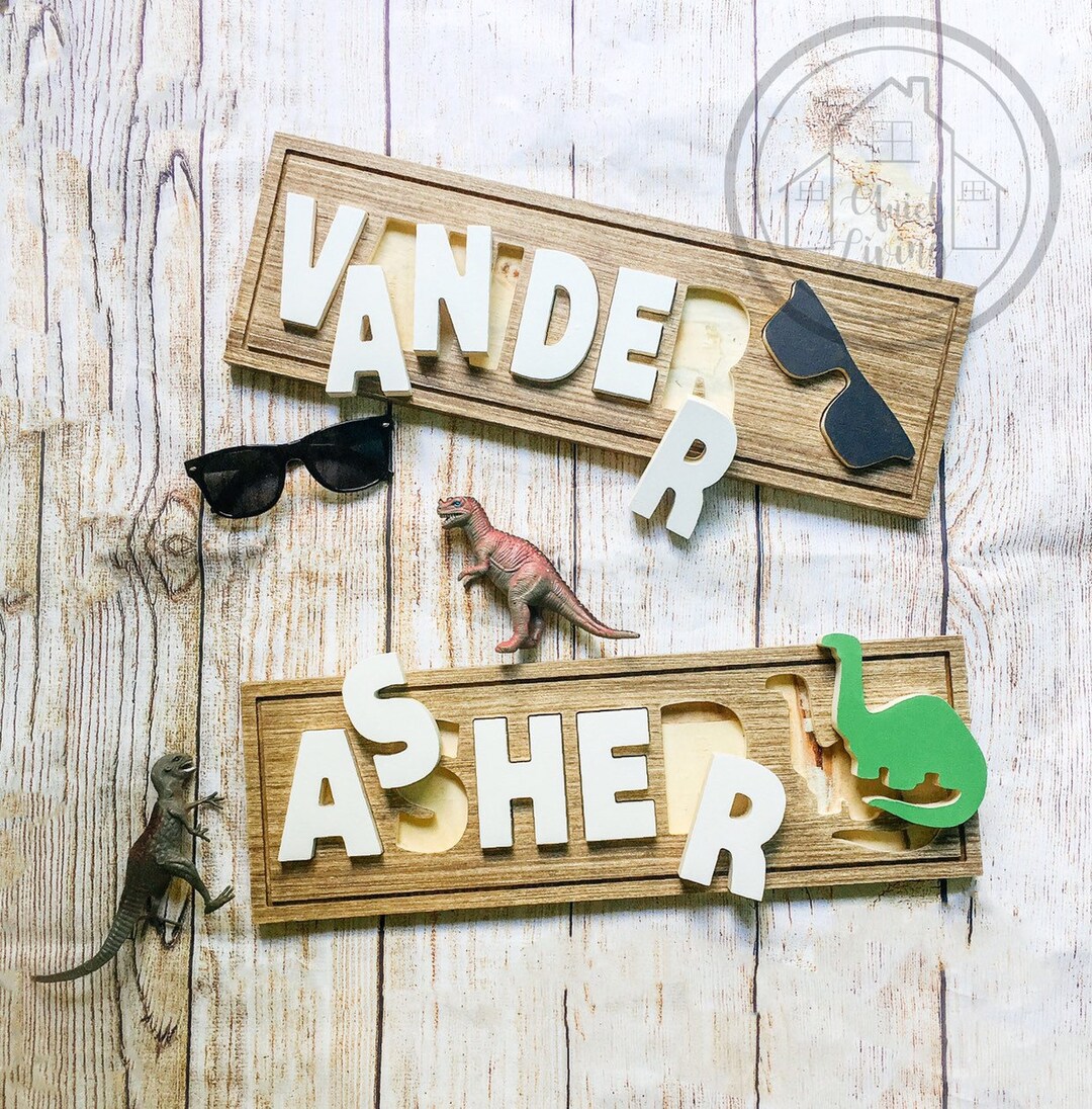 Puzzles for Kids, Wooden Name Puzzle, Name Puzzles for Toddlers, Custom ...