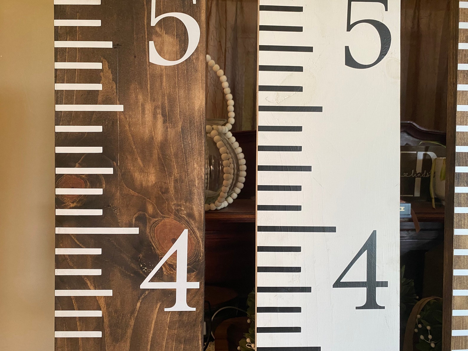 Large Wood Ruler Wooden Growth Chart Nursery and Bedroom - Etsy
