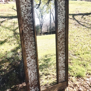 Full Length Hanging Hide Mirror, Cow Hide Mirror, Western Style Full ...