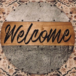 Western Home Decor, Cowhide Sign, Cowhide, Western Style Home Decor - Etsy