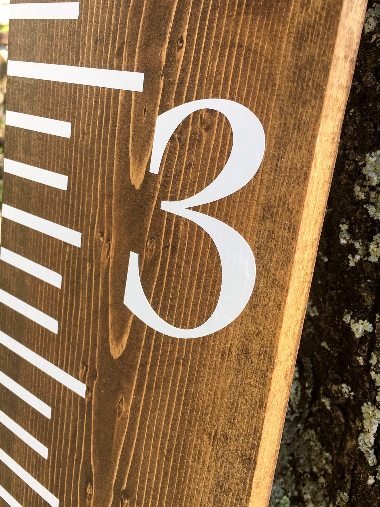 Large Wood Ruler, Wooden Growth Chart, Nursery and Bedroom Decor, Kid’s ...