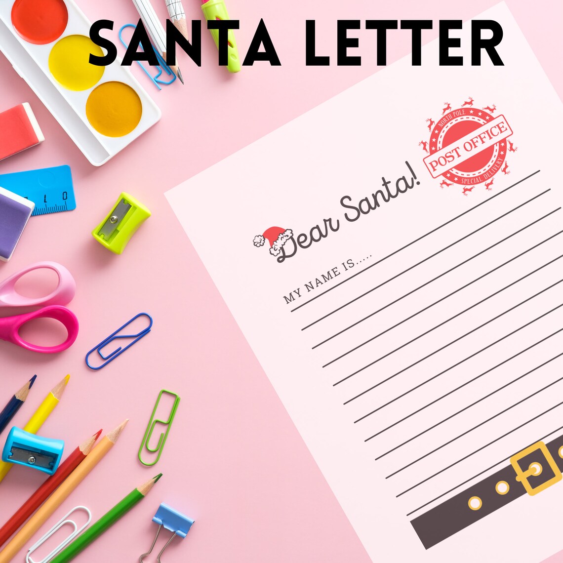 Letter to Santa Stationary Printable 8.5x11 - Etsy