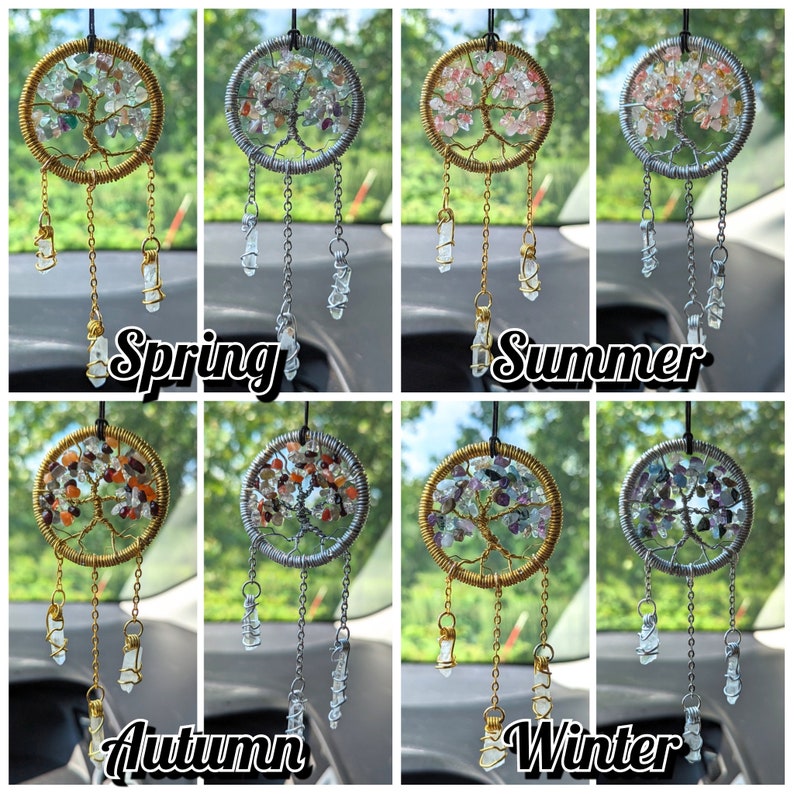 Tree of Life Sun Catcher Car Charms- Birthstone Car Accessories - Etsy