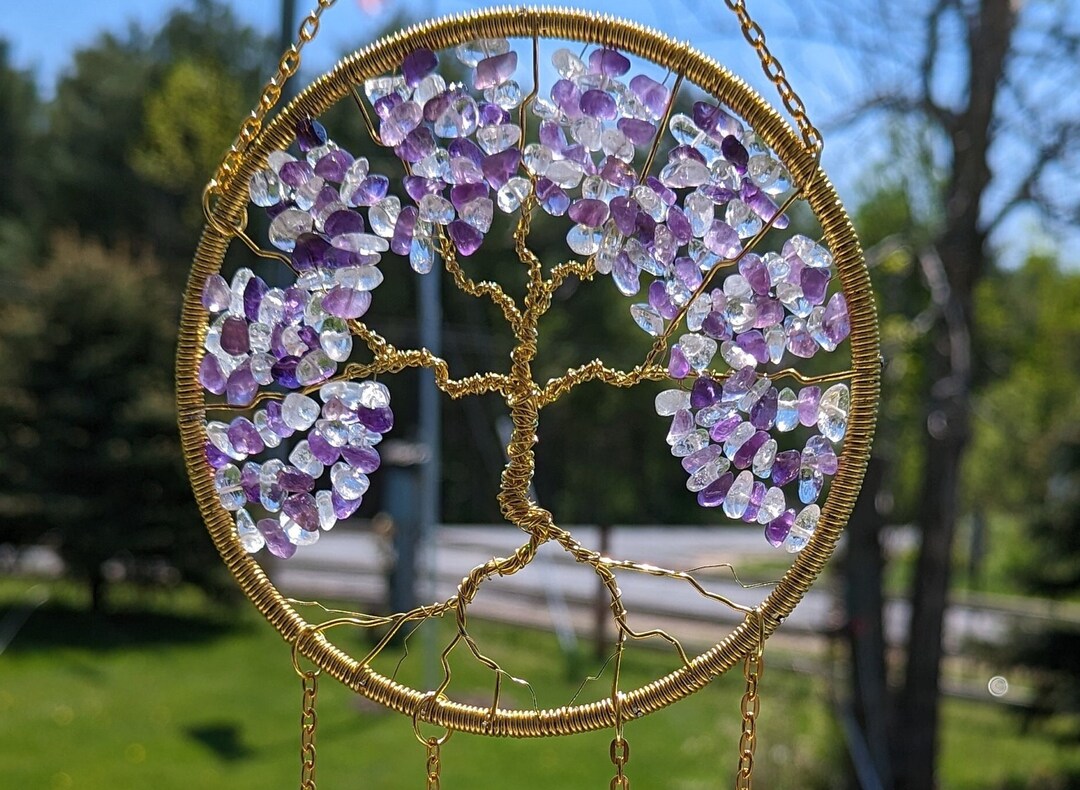 Amethyst Crystal February Birthstone Sun Catcher- Pisces, Aquarius ...