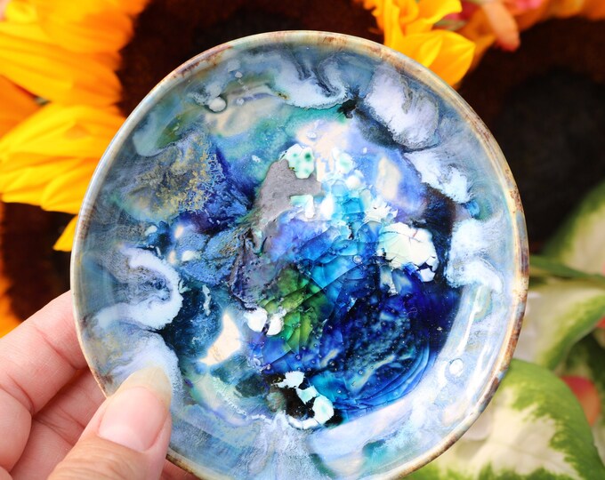 Choice of Three Hand Made Tiny Little Blue Dishes, Ring Dish, Soap Dish ...