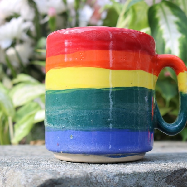 Rainbow Mug - Etsy