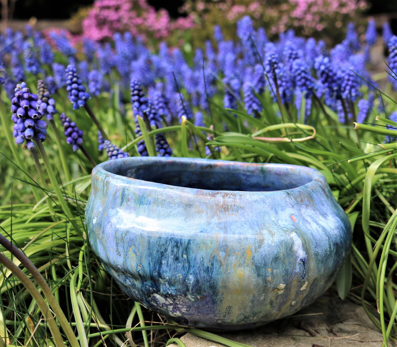 Wonky Wobbly Irregular Shaped Blue Ceramic 5 Pot With - Etsy