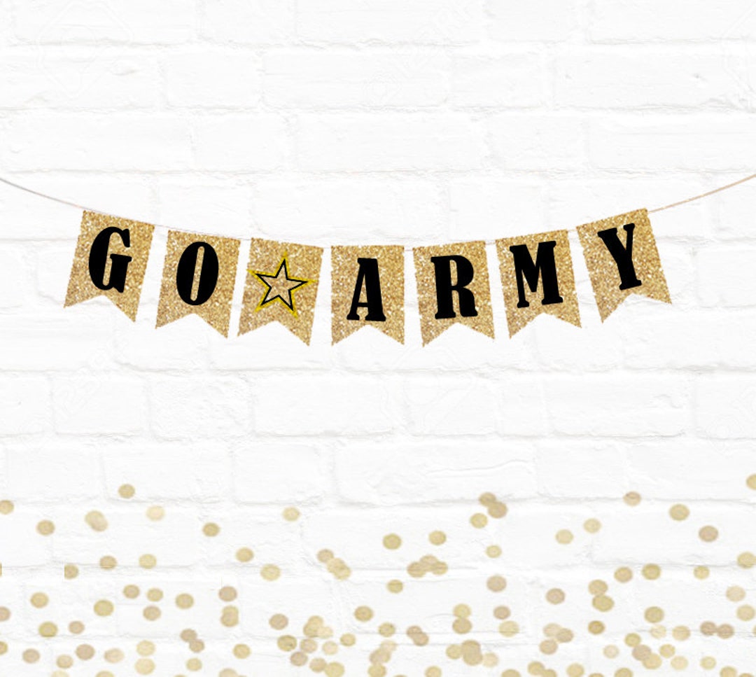Party Supplies Go Army, ARMY 2021 Paper Banner, Armygraduation ...