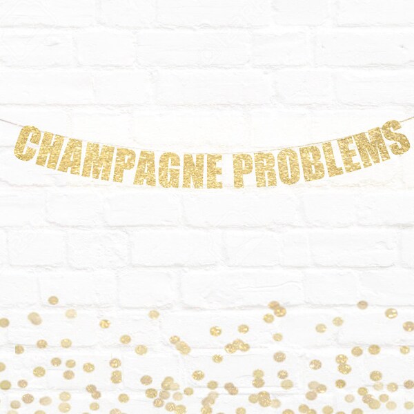 Champagne Banner - Etsy