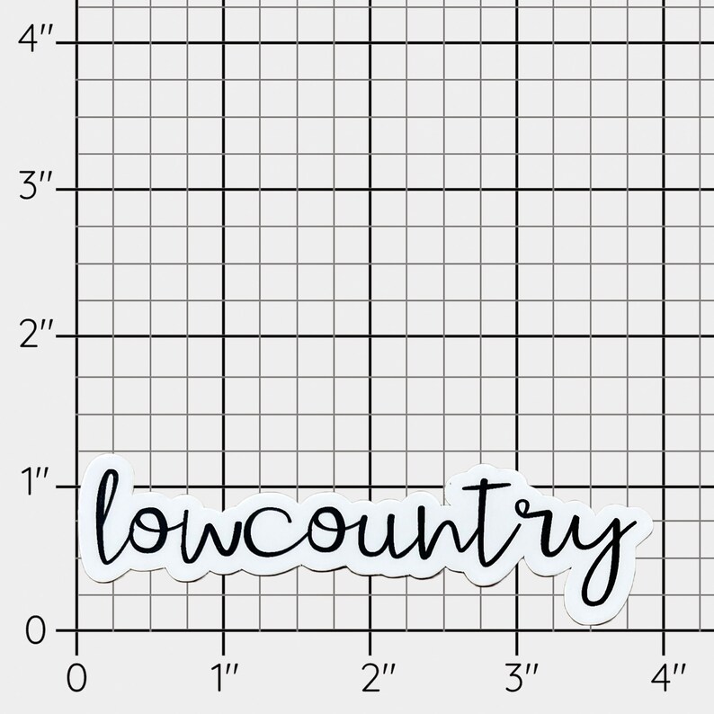 Lowcountry Script Vinyl Sticker: Weatherproof Decal - Etsy