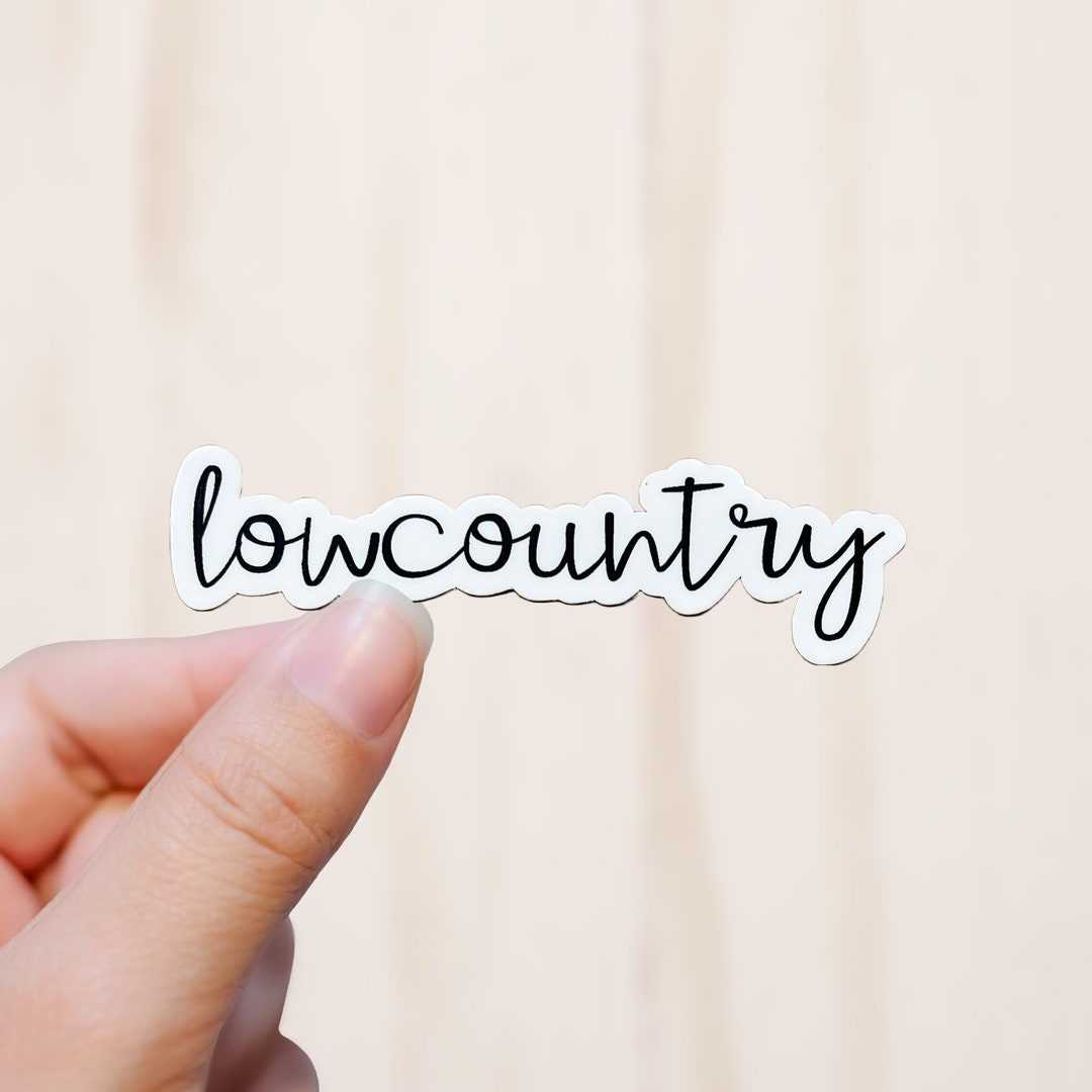 Lowcountry Script Sticker, Vinyl Decal, Vinyl Sticker - Etsy