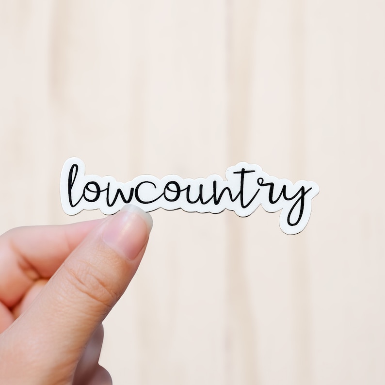 Lowcountry Script Sticker Vinyl Decal Vinyl Sticker - Etsy