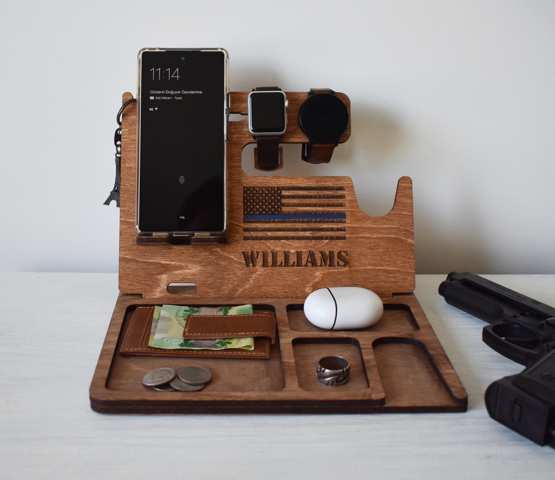 Wooden Docking Station Police Officer Station Wood Stand for - Etsy