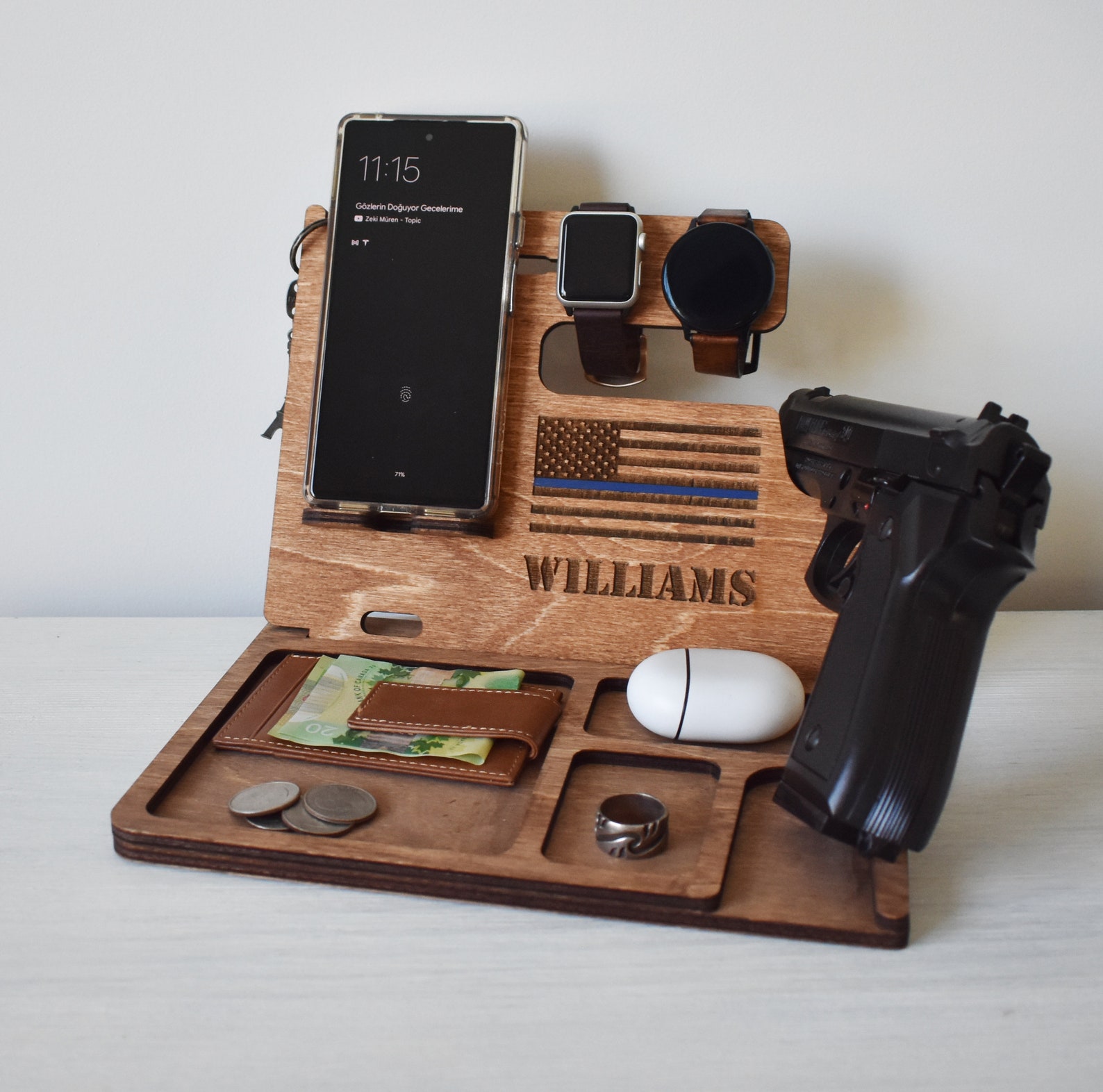 Wooden Docking Station Police Officer Docking Station Wood - Etsy