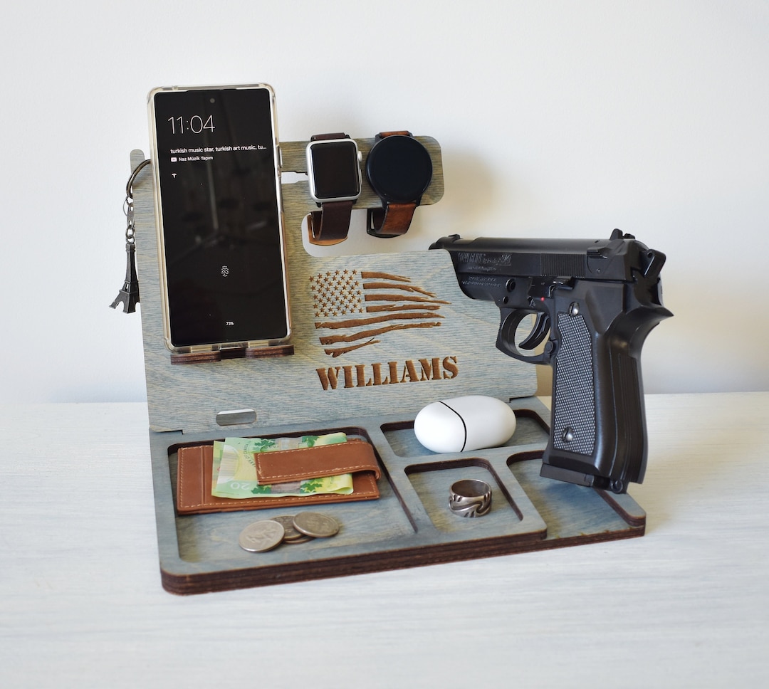 Wooden Docking Station, Police Officer Station, Wood Stand for Gun, Law ...
